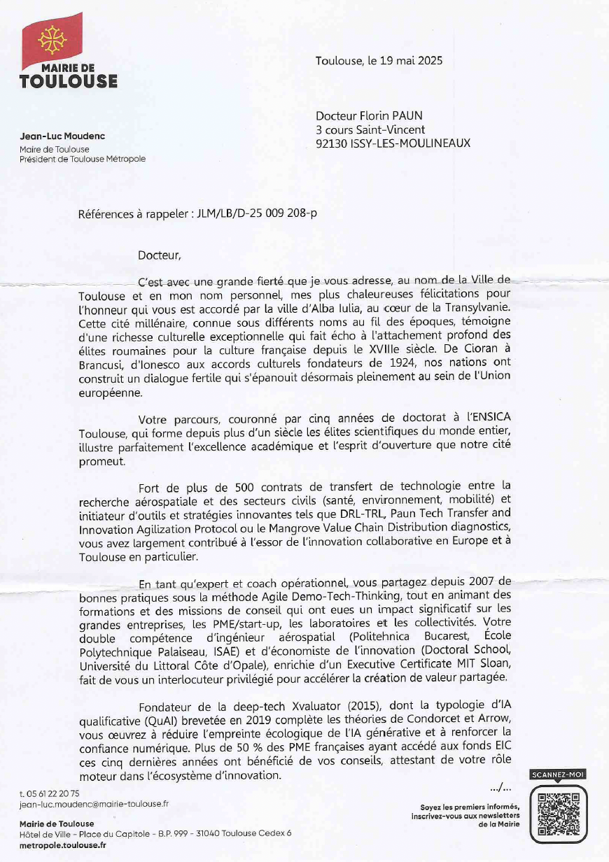 We, the Scientists and Innovators MADE IN TOULOUSE! – Florin Paun